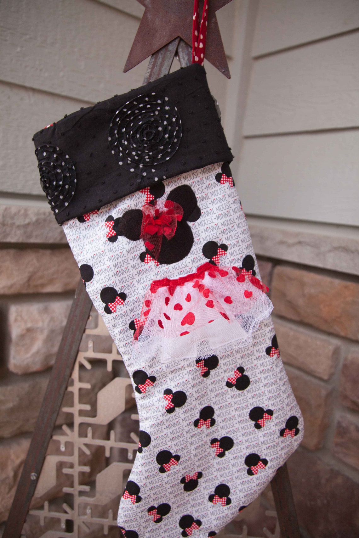 Child Christmas Stocking/minnie Mouse Christmas Stocking With - Etsy Sweden