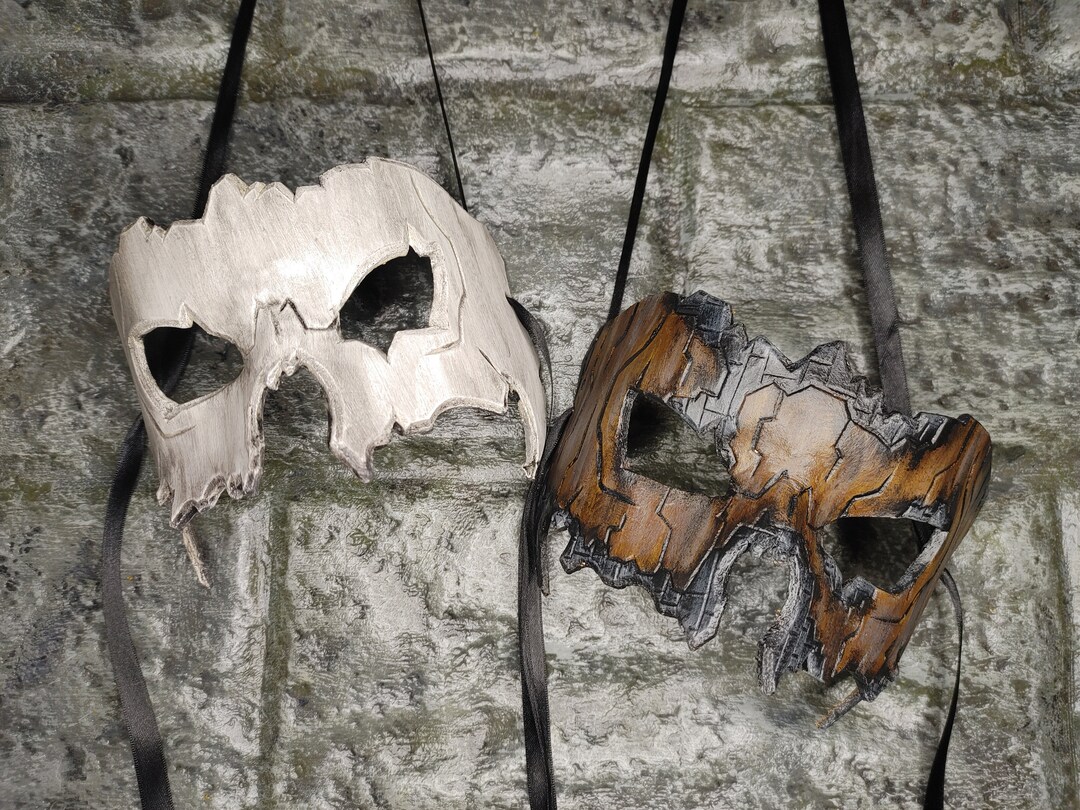 Broken Skull Mask multiple Options - Etsy