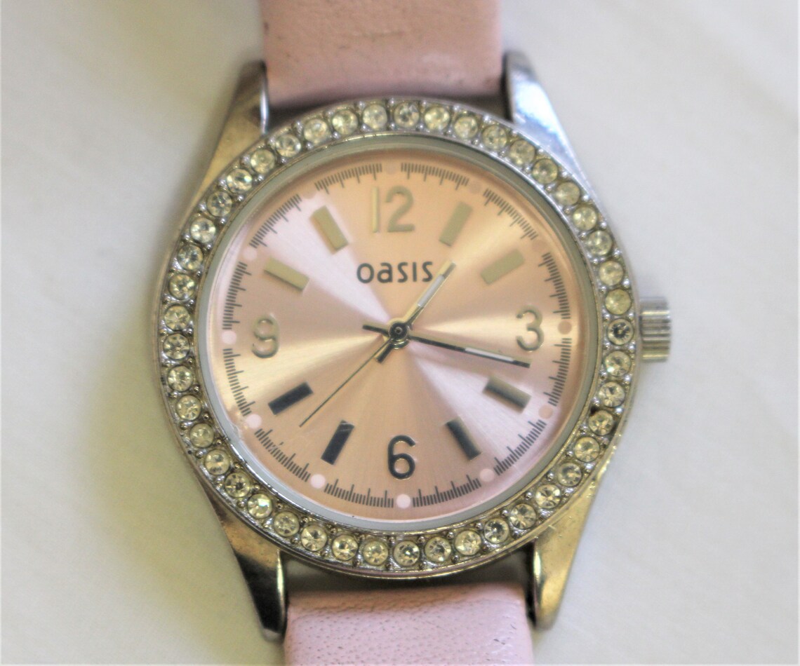 Oasis Retro Wrist Watch Rhinestone Fashion Watch Pink - Etsy UK