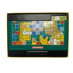 The Simpsons Scrabble Board Game - Vintage Matell 2005 - Family Fun ...