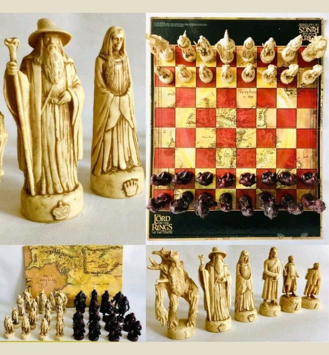 Rare Lord of the Rings Chess Set: the Two Towers, Artisan Antique ...