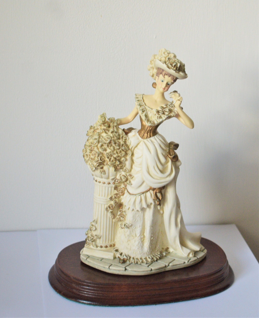 Constance Fine Lady Hand Sculpted & Painted Porcelain Gold Gilt ...