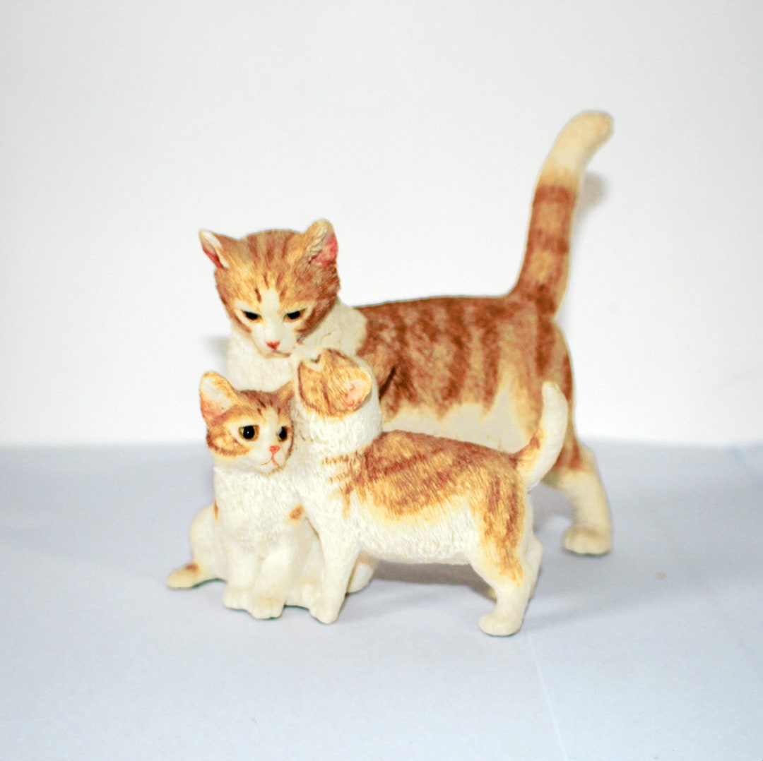 Sherrat and Simpson Cat & Kittens Ornament - Mantel Ornate Figurine ...