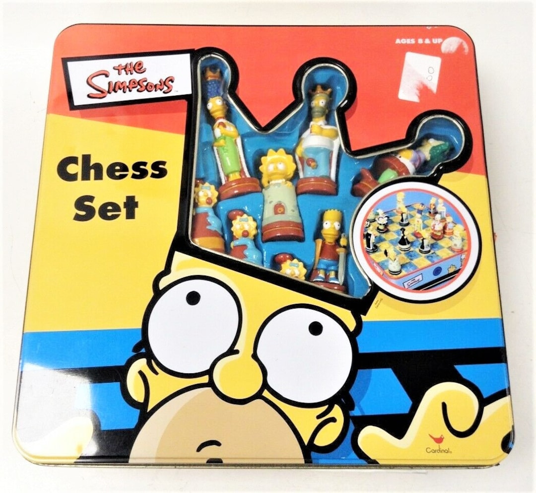 Vintage Simpsons Chess Set - Family Board Games - Full Colour ...