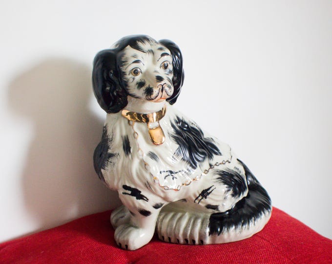 Rare Antique Pair of Staffordshire Dogs // “no. 4” Copper Mantel Dogs ...