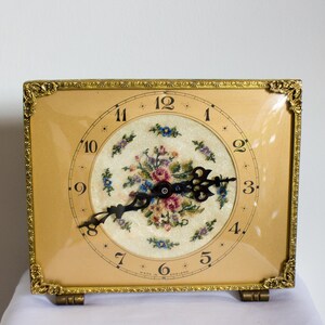 Regent of London Floral Embroidery Clock: Gold Gilt Mantel Timepiece ...