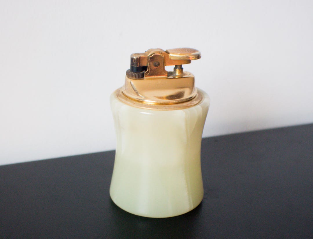Stunning Smooth Marble Onyx Table Lighter - Perfect Size - Gold Gilt ...