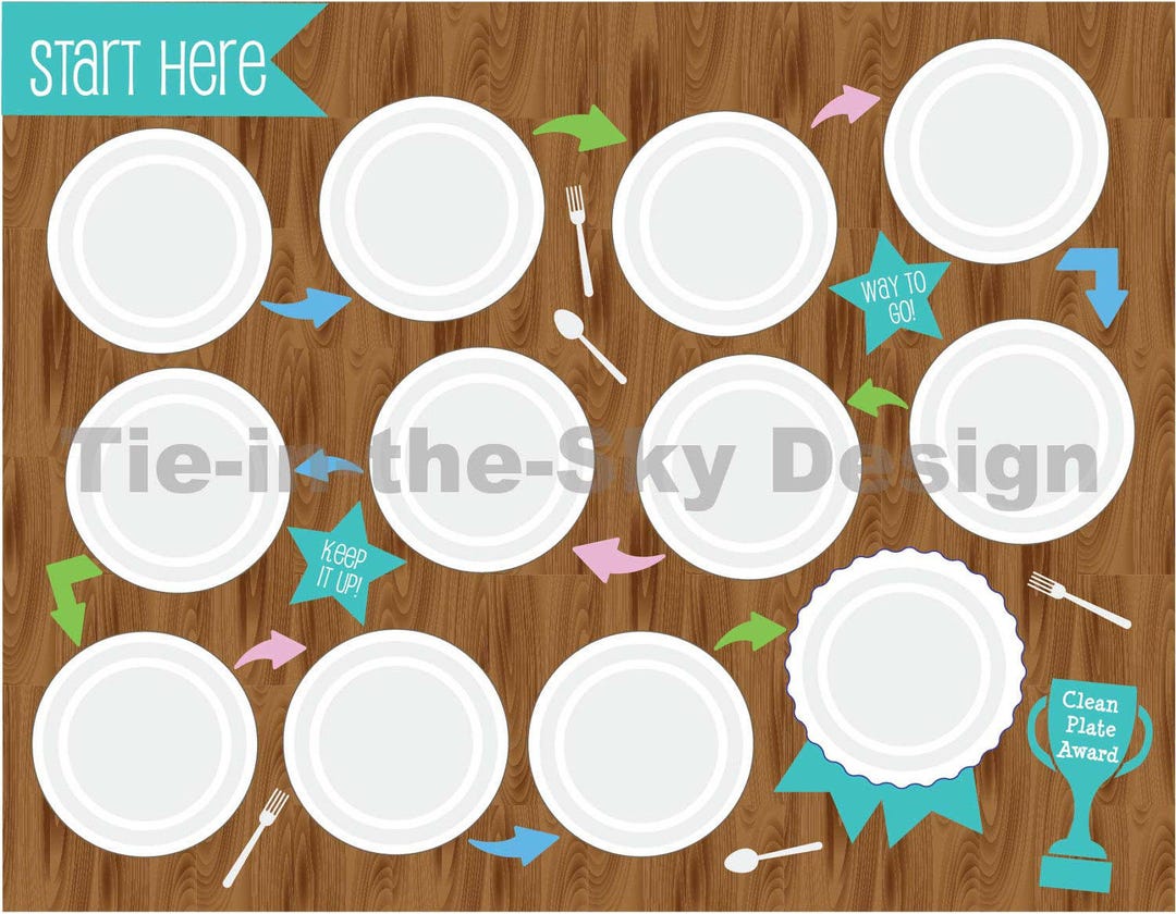 Food Reward Chart - Reward Your Child for Eating Good Foods! - Etsy