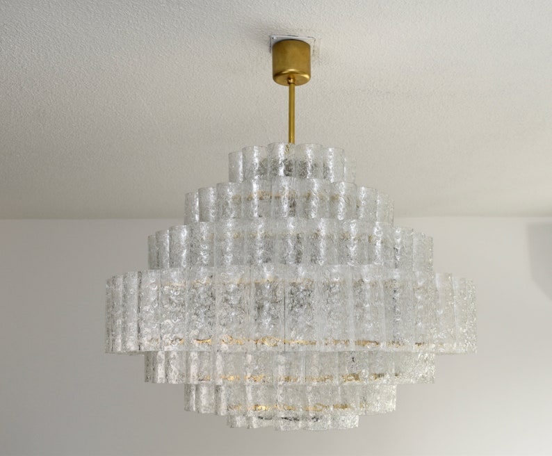 Mid Century 7-tier Chandelier by Doria Leuchten Germany | Vintage ...