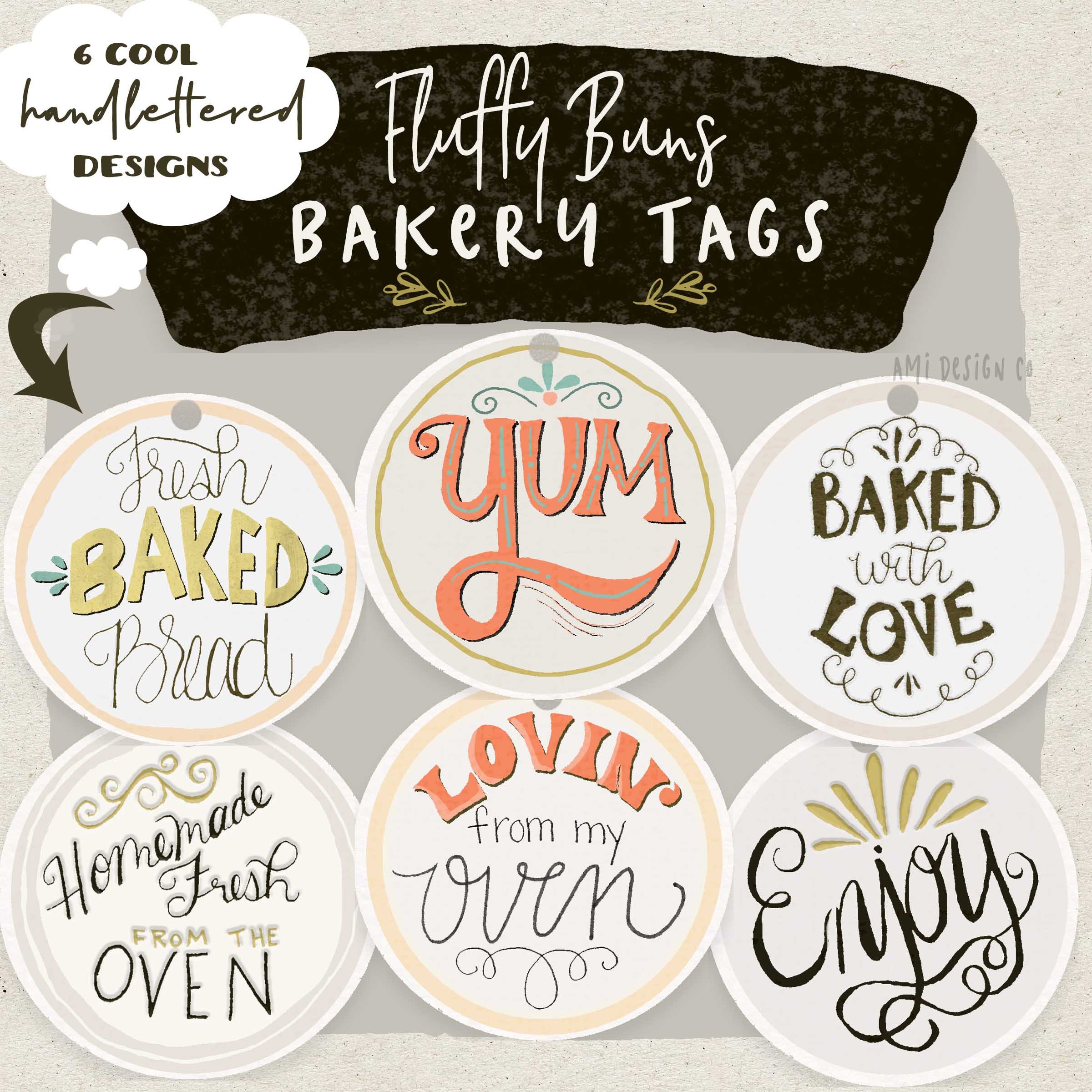 Food Label Hang Tag Baked Goods Tags Custom Baking Tags | Etsy