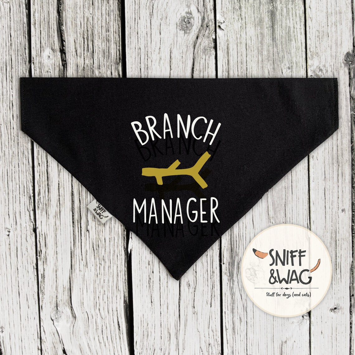 BRANCH MANAGER Dog Bandana puppy Toy Pet Best Friend Gift - Etsy