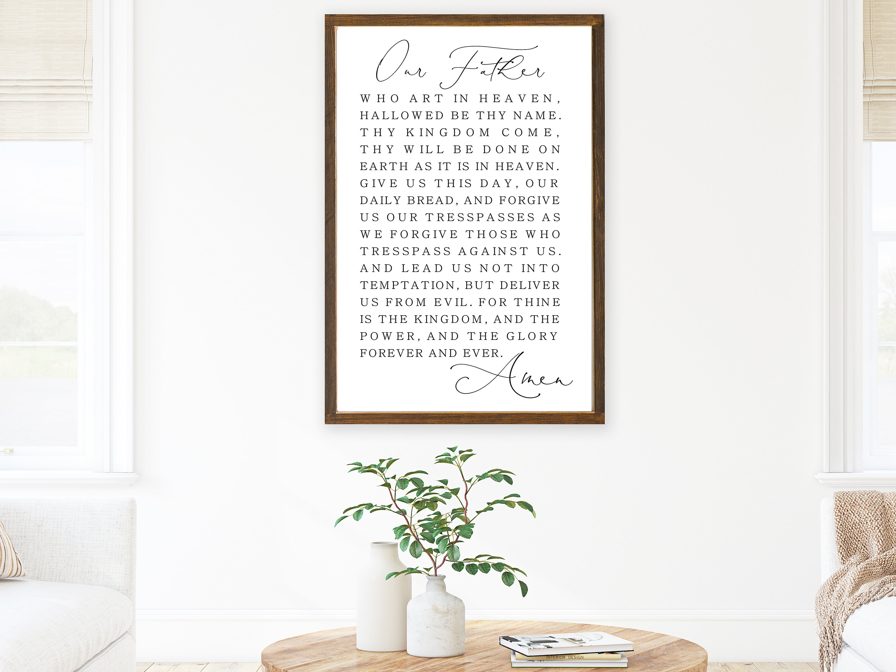 Our Father Who Art in Heaven Prayer Sign the Lord's | Etsy
