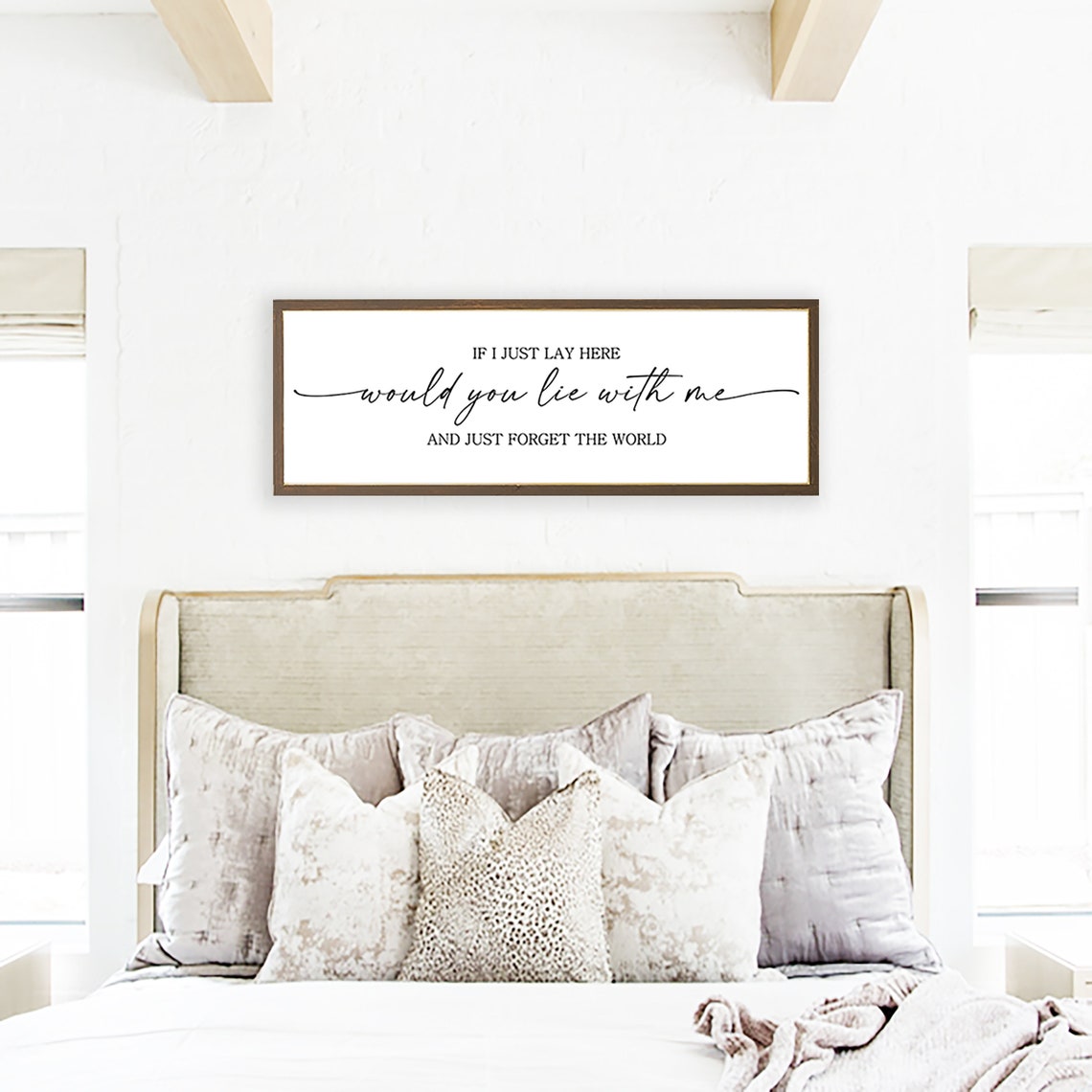 If I Lay Here Sign, Master Bedroom Wall Art, Above Bed Art, Forget the ...