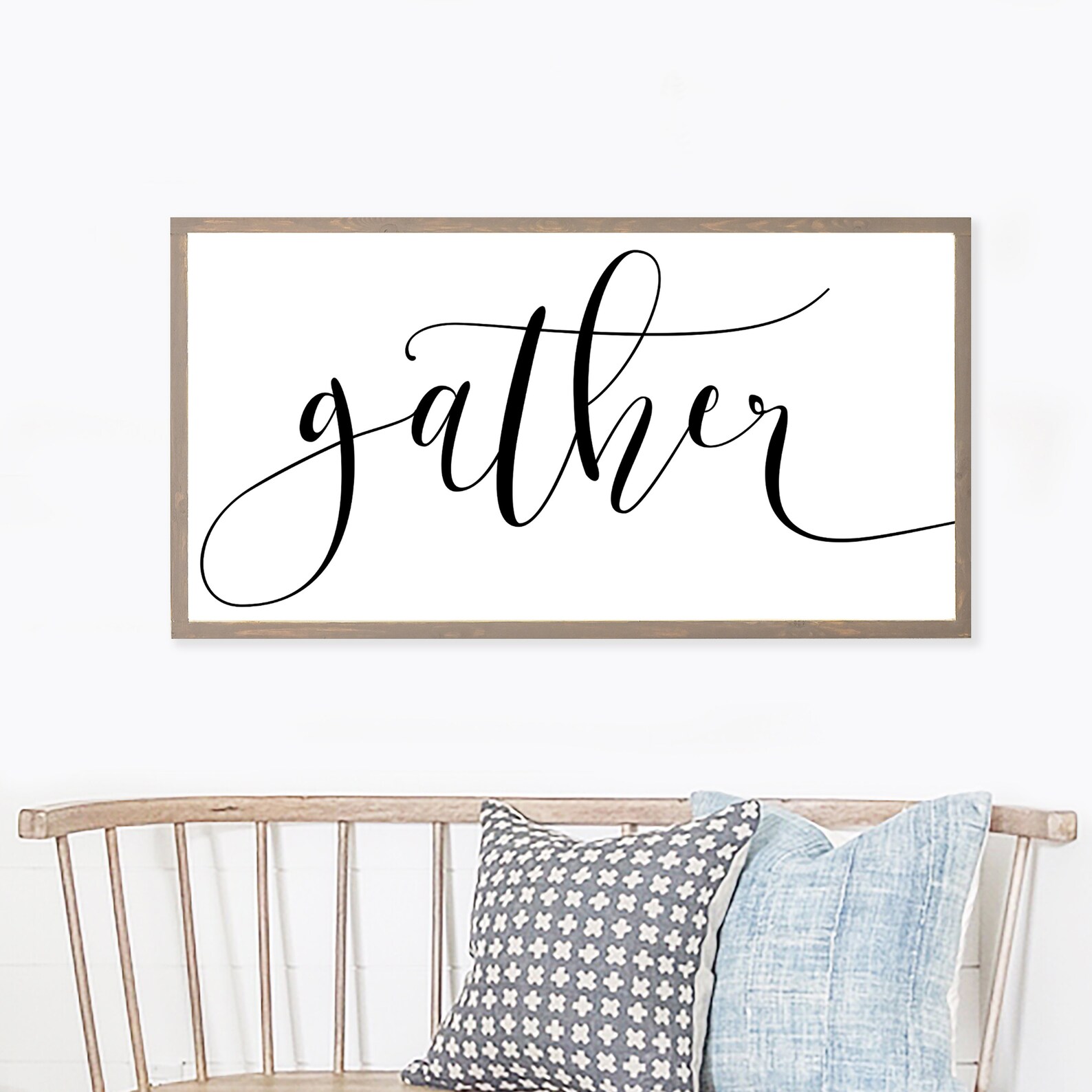 Gather Sign Farmhouse Sign Gather Wood Sign Large Gather - Etsy
