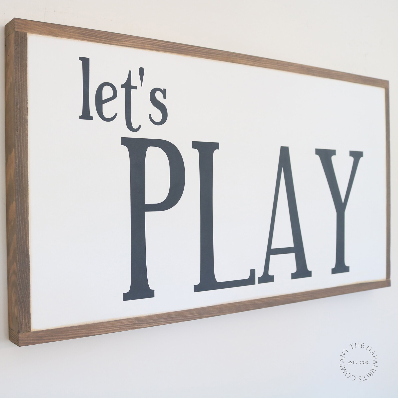 Let's Play Wood Sign Toy Room Sign Playroom Wall | Etsy