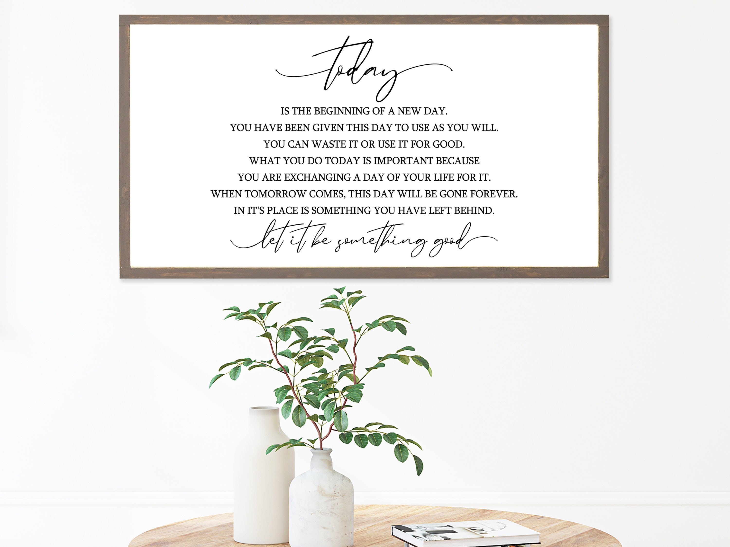 This is the Beginning of A New Day Sign, Motivational Wall Art ...