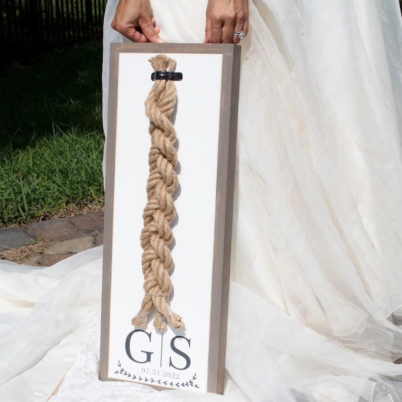 A Cord of Three Strands Braided Monogram Sign, Personalized Unity ...