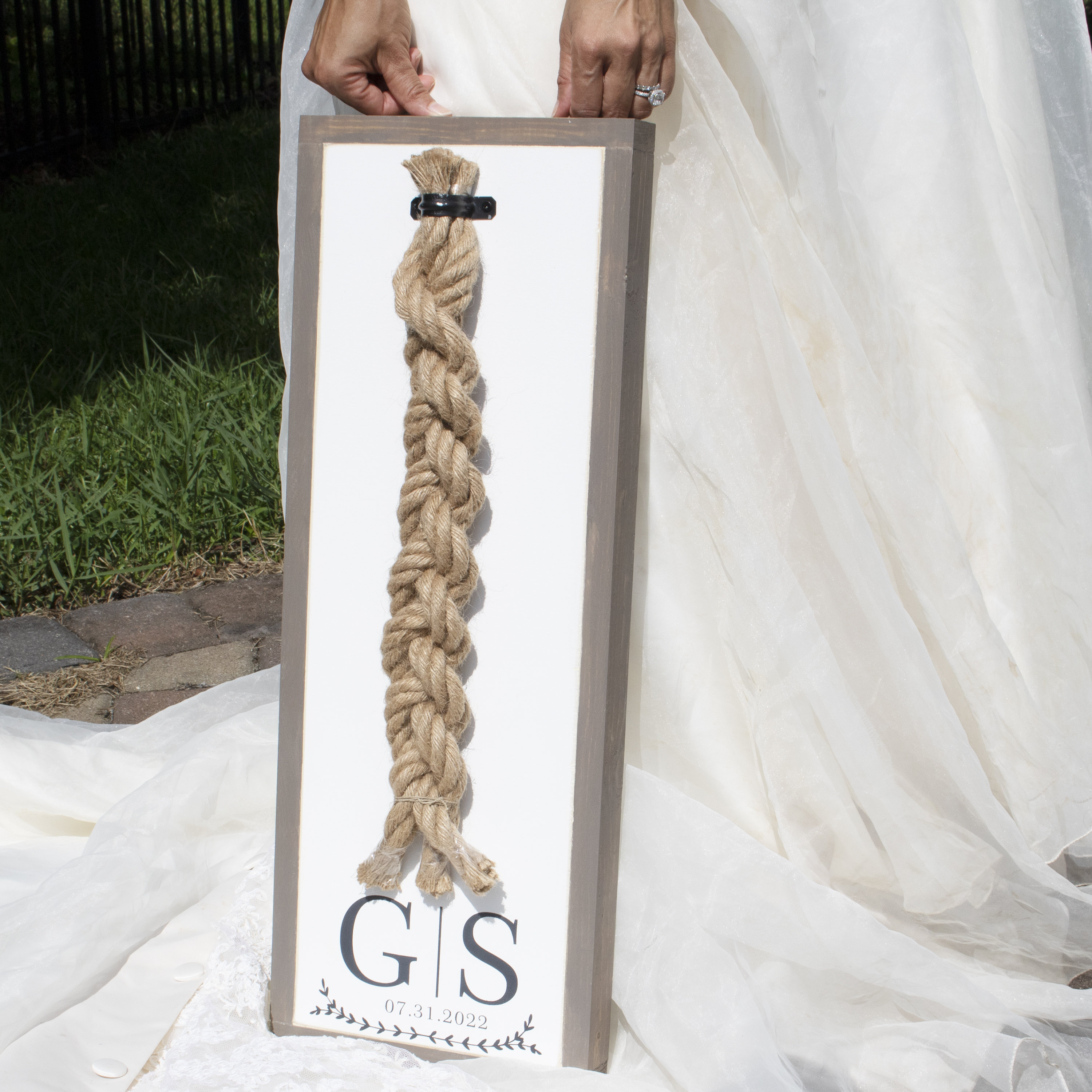 A Cord of Three Strands Braided Monogram Sign Personalized - Etsy