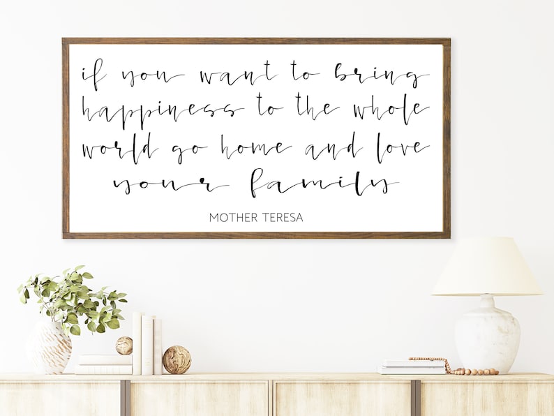 If You Want to Bring Happiness to the Whole World Framed Sign - Etsy