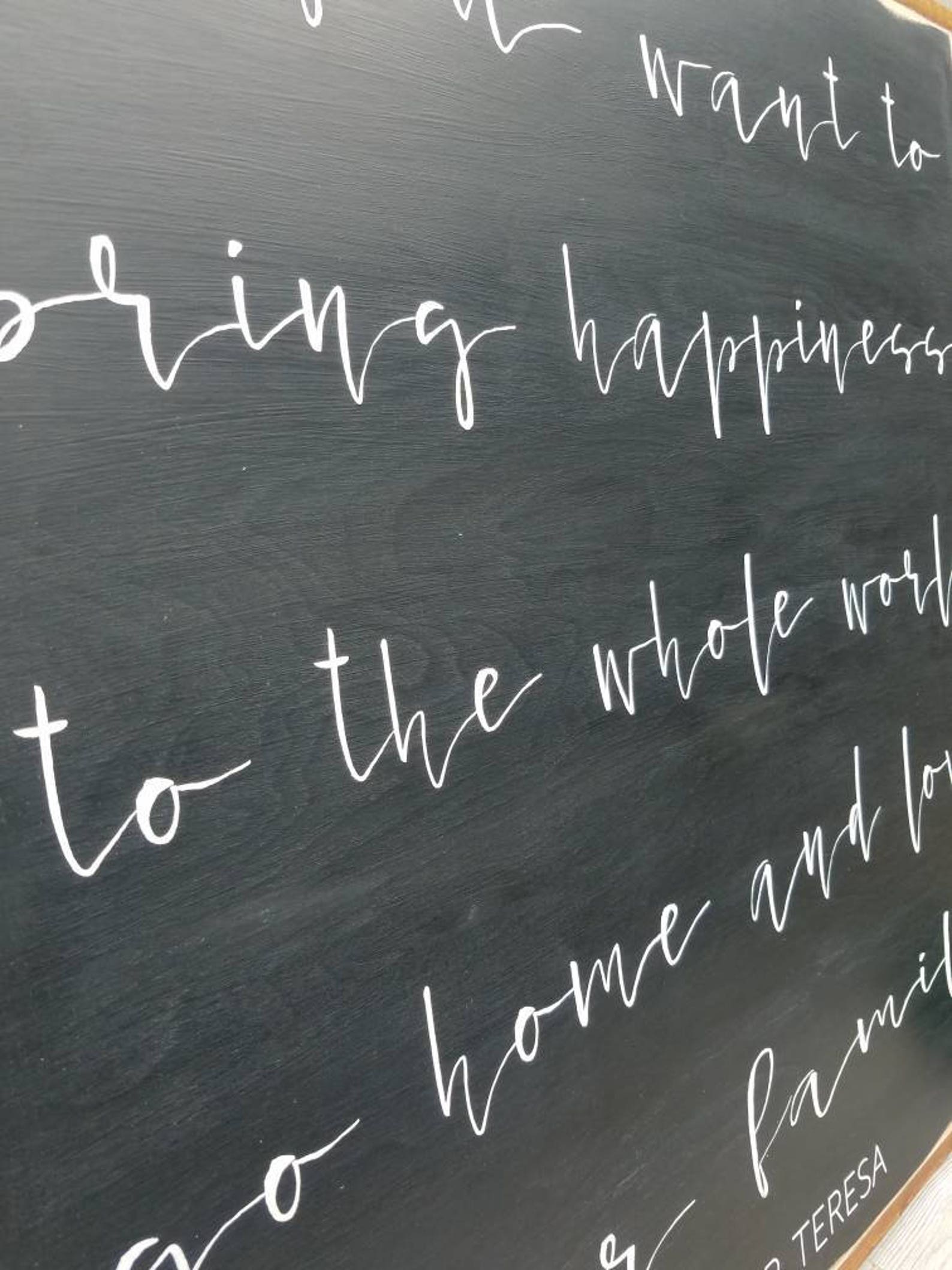 If You Want to Bring Happiness to the Whole World Framed Sign 3'x3 ...