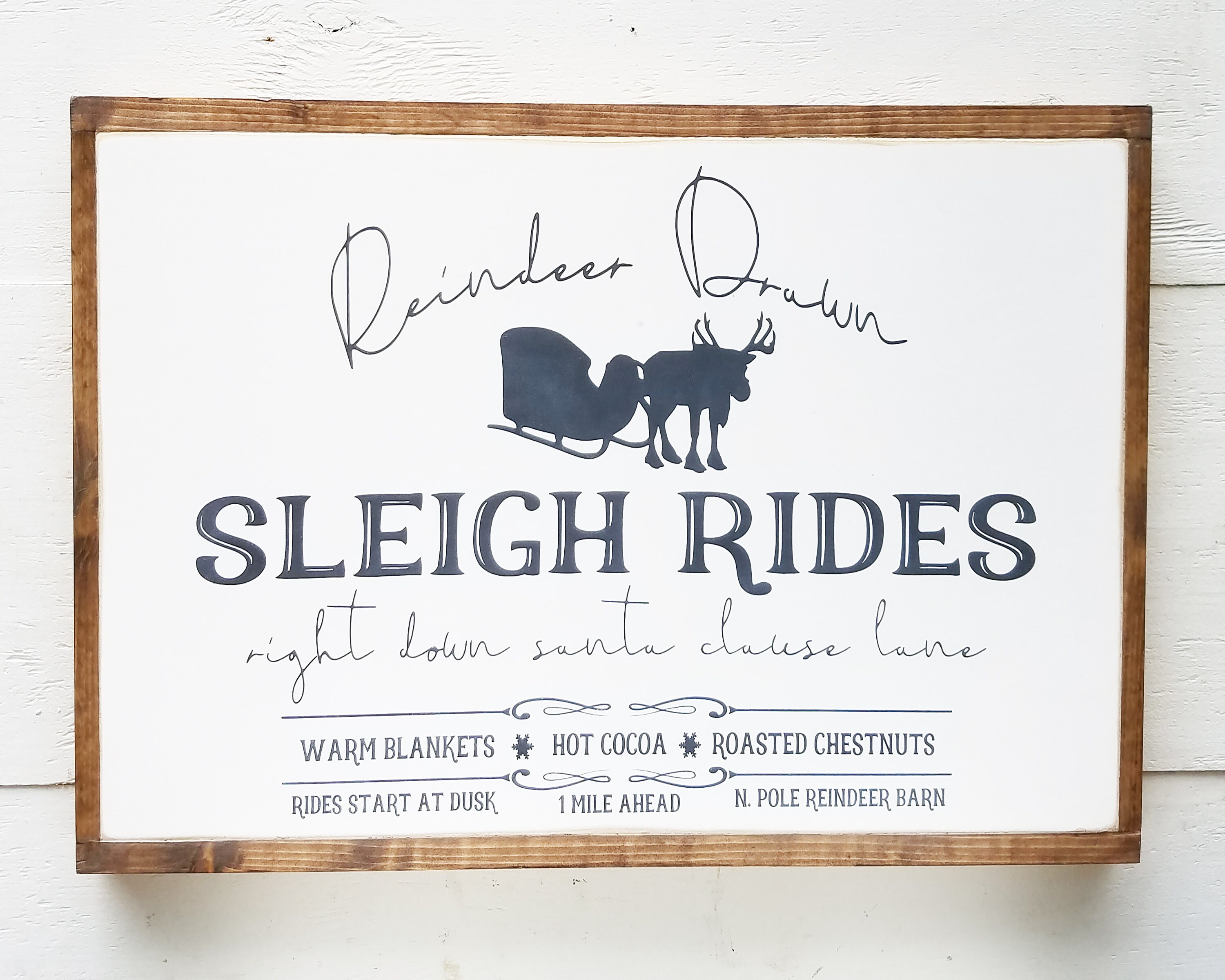 Sleigh Rides Sign Farmhouse Christmas Sign Christmas Wood - Etsy