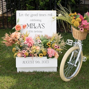 Custom Flower Box Welcome Sign for Events, Wedding Welcome Sign With ...