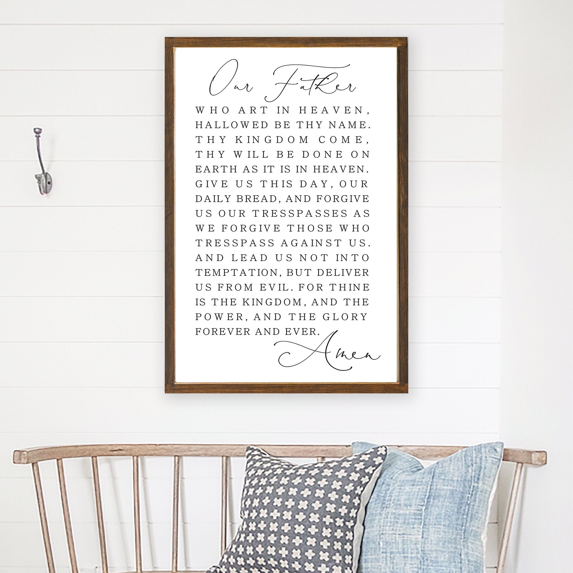Our Father Who Art in Heaven Prayer Sign the Lord's | Etsy
