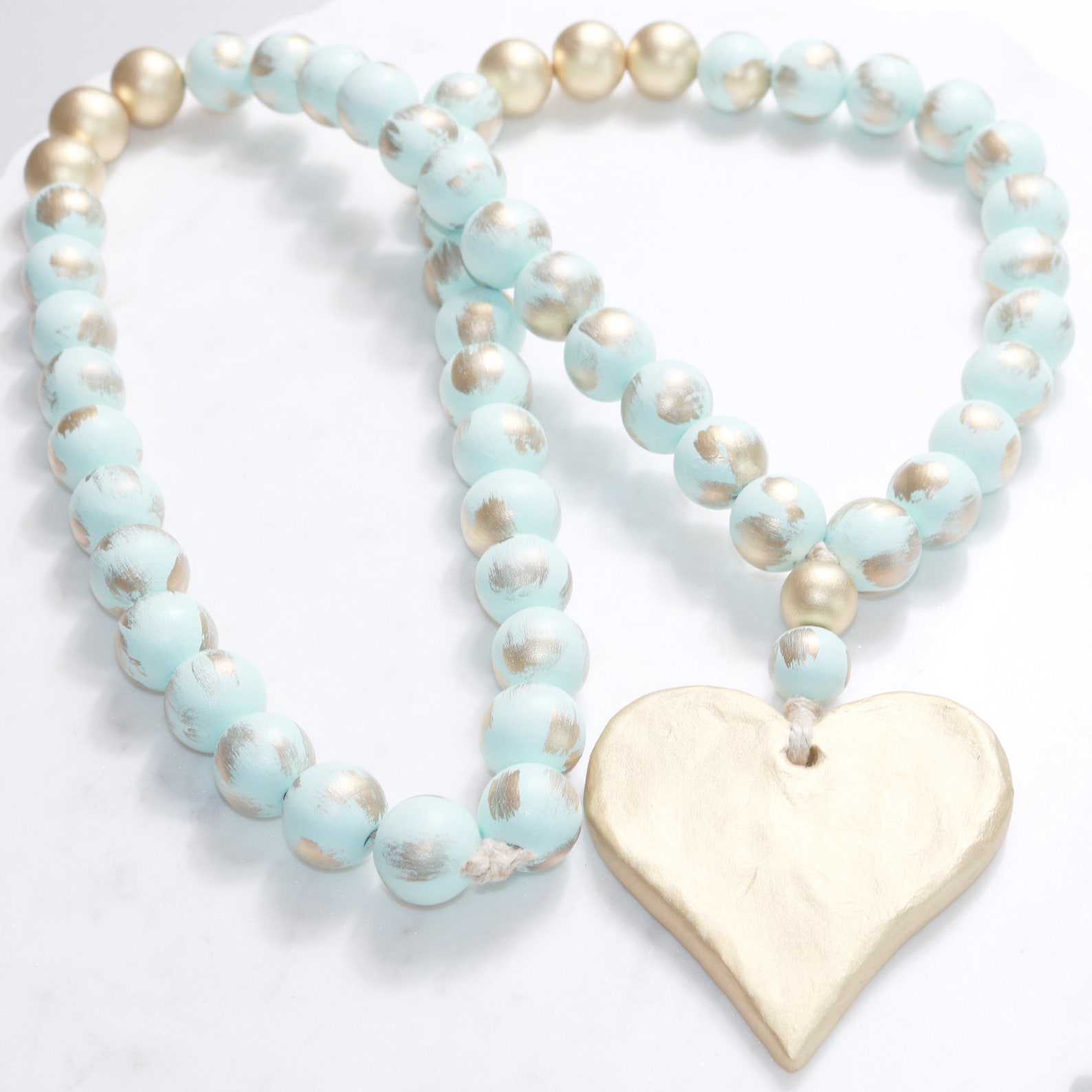 Aqua Grace Series Bibelot Blessing Beads|home Decor|30"|gilded|special ...