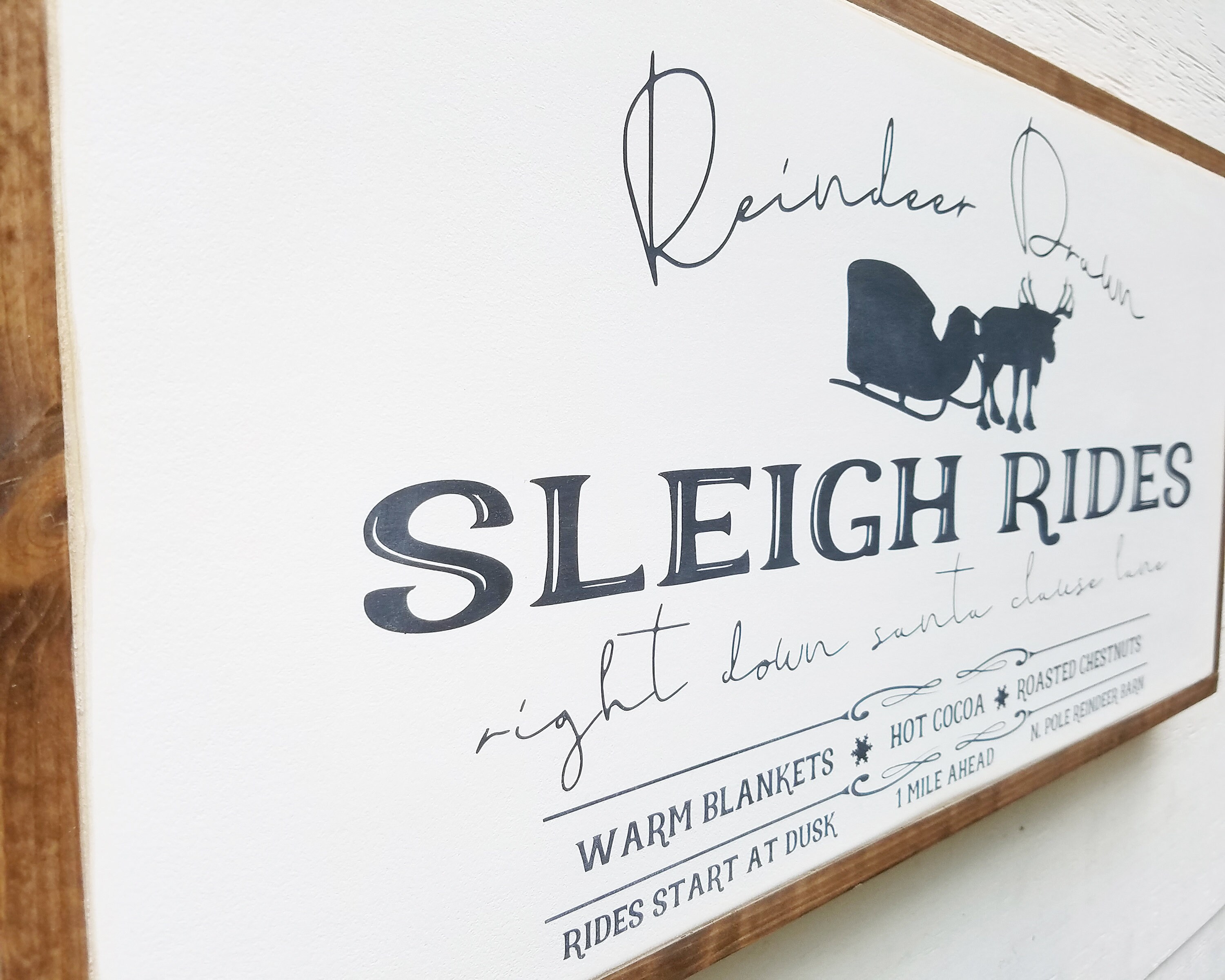 Sleigh Rides Sign Farmhouse Christmas Sign Christmas Wood - Etsy