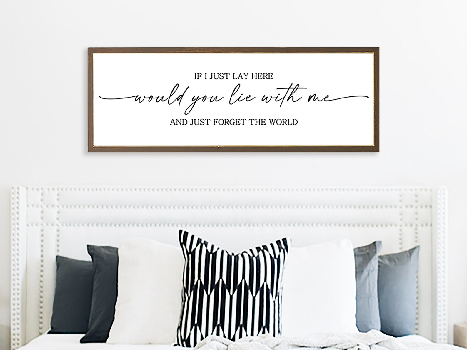 If I Lay Here Sign, Master Bedroom Wall Art, Above Bed Art, Forget the ...