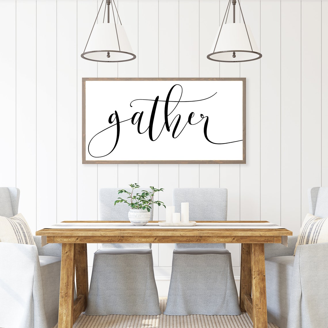 Gather Sign Farmhouse Sign Gather Wood Sign Large Gather - Etsy