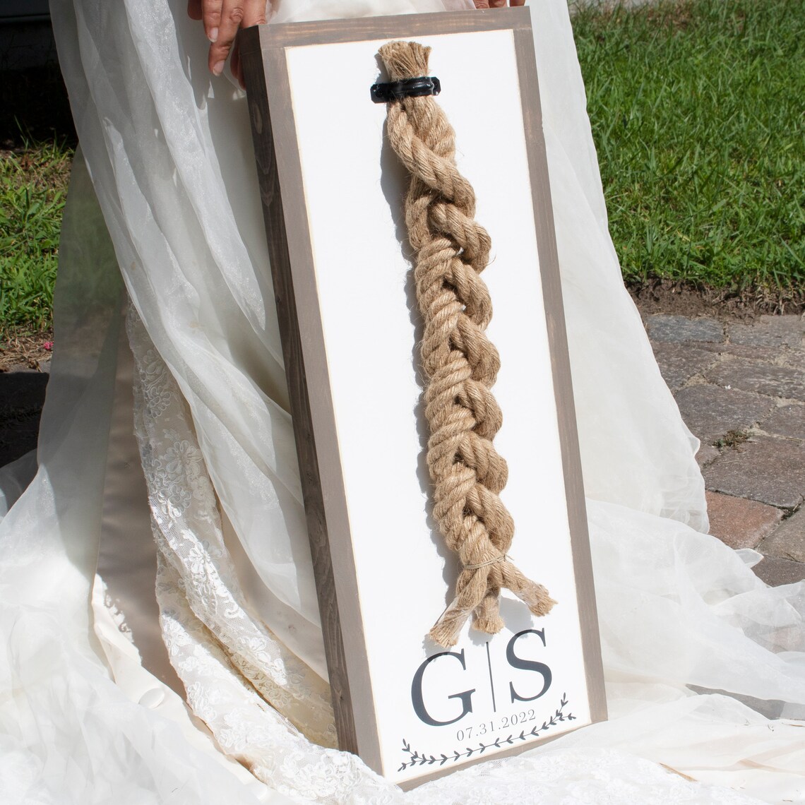 A Cord of Three Strands Braided Monogram Sign Personalized - Etsy