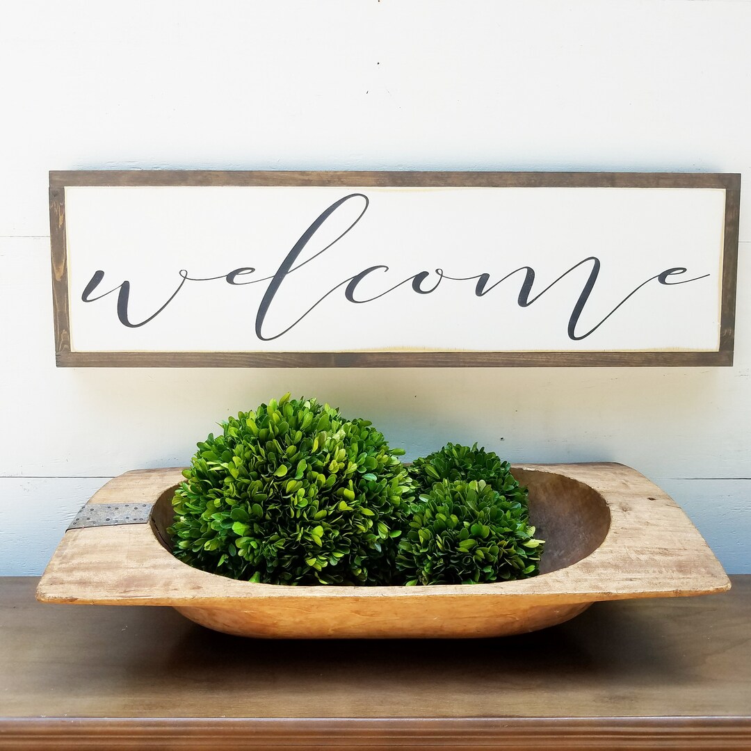 Welcome Sign | Farmhouse Welcome Wall Art | Entryway Wall Decor ...