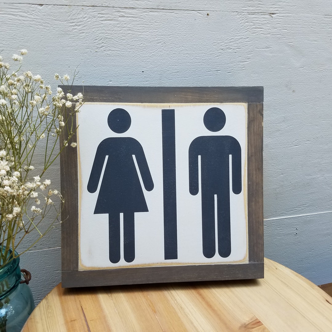 Restroom Sign | Bathroom Sign | Bathroom Wall Decor | Farmhouse Style ...