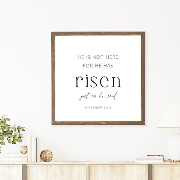 He is Risen Sign - Etsy