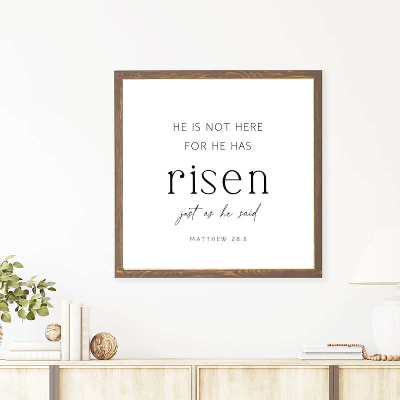 He is Risen Sign - Etsy