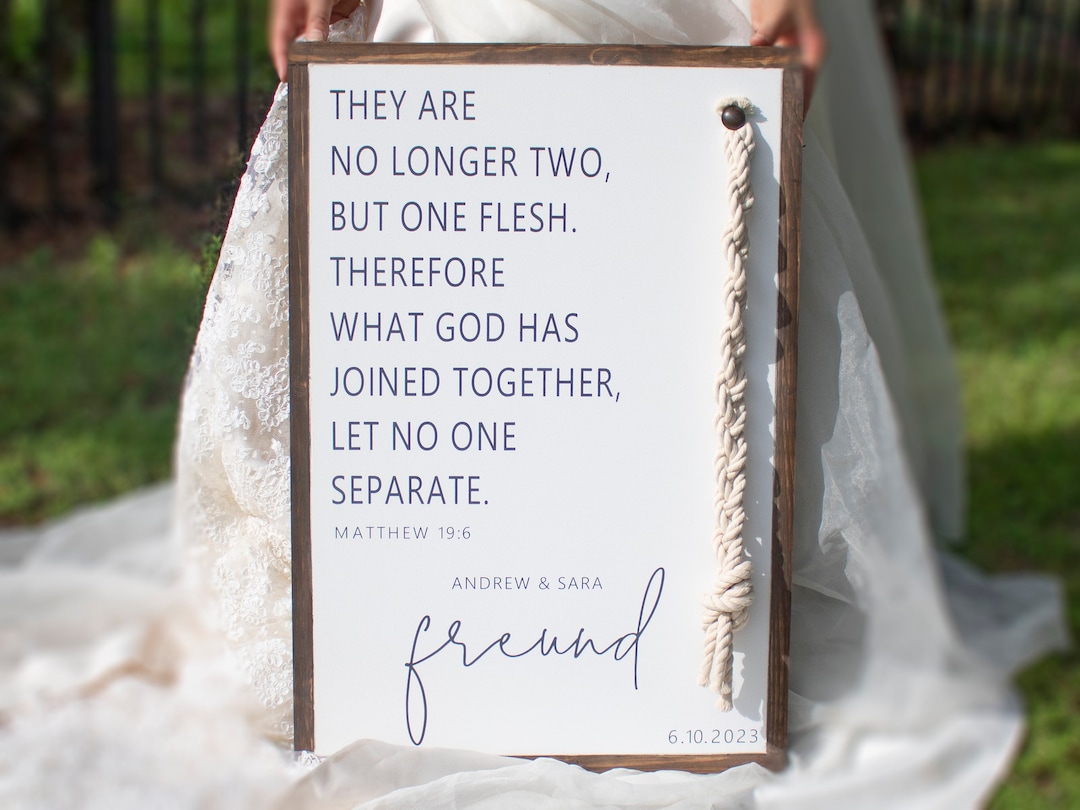What God Has Joined Together Let No One Separate Unity Ceremony Sign ...