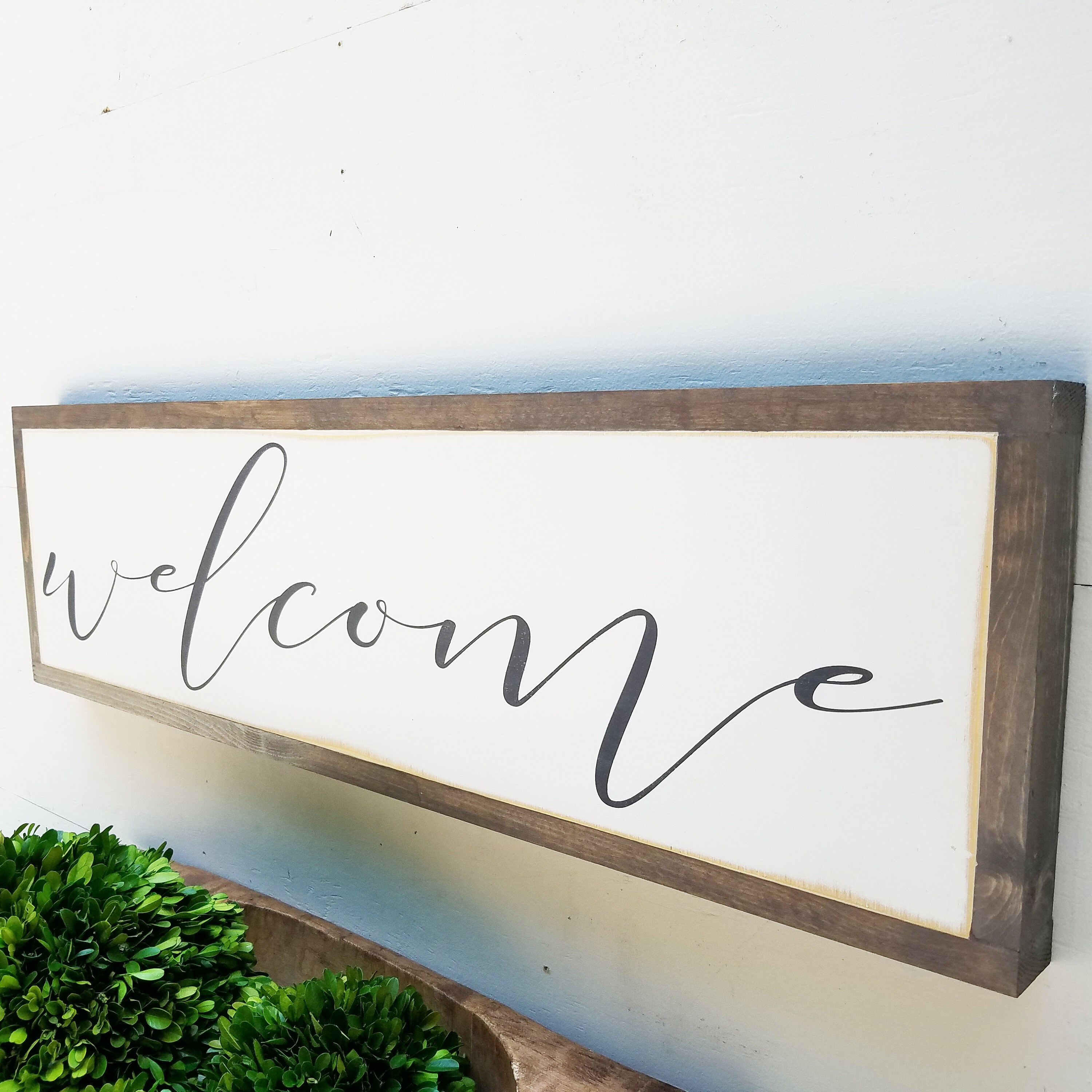 Welcome Sign | Farmhouse Welcome Wall Art | Entryway Wall Decor ...