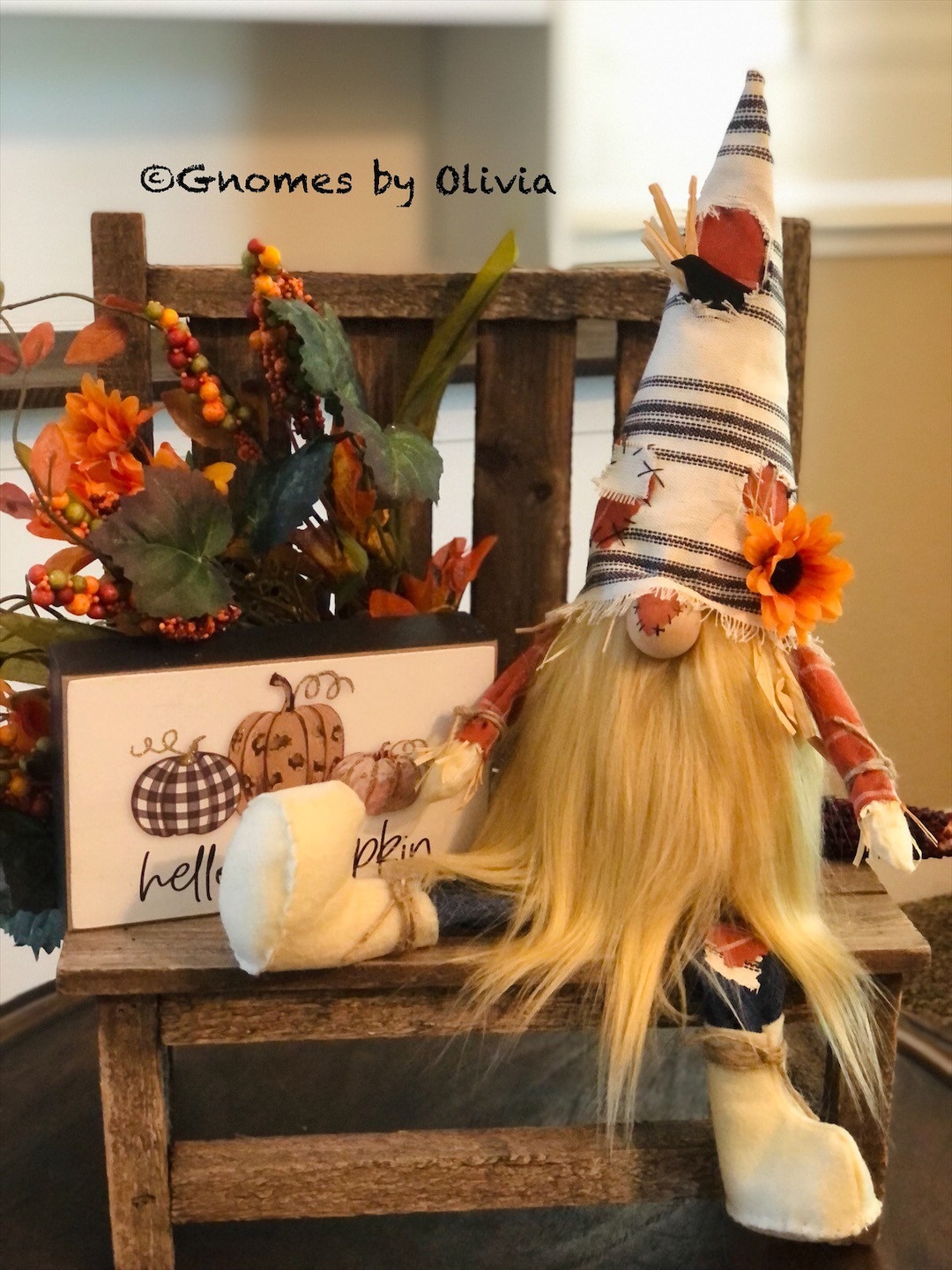 Stitches Scarecrow Gnome - Etsy