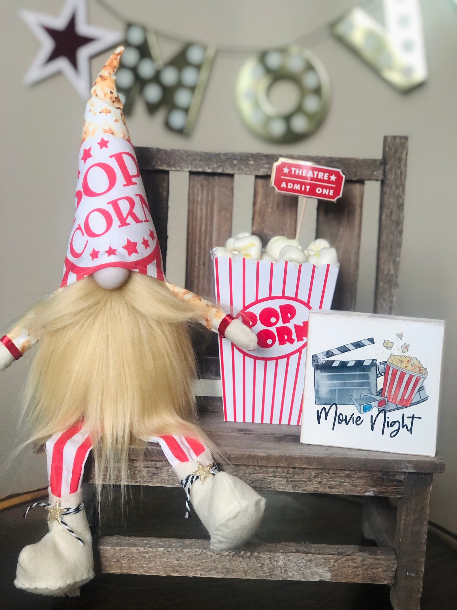 Pop the Popcorn Gnome/ Popcorn Gnome - Etsy