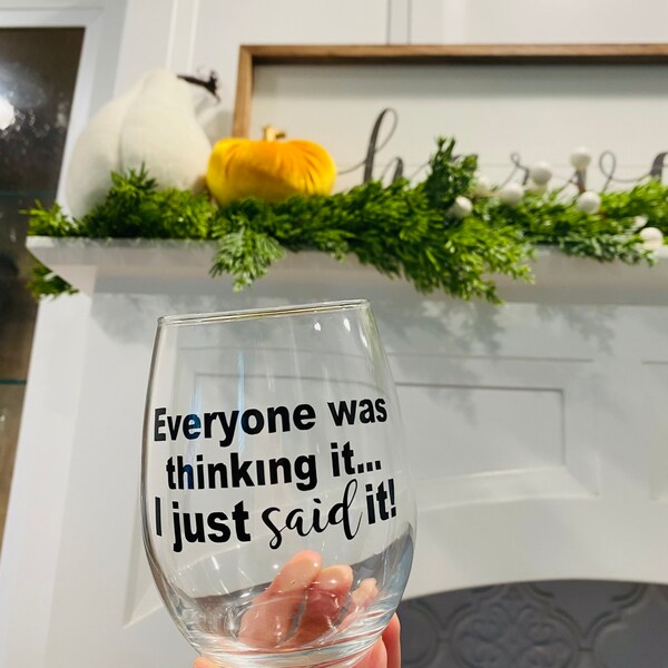 Rude Wine Glass - Etsy