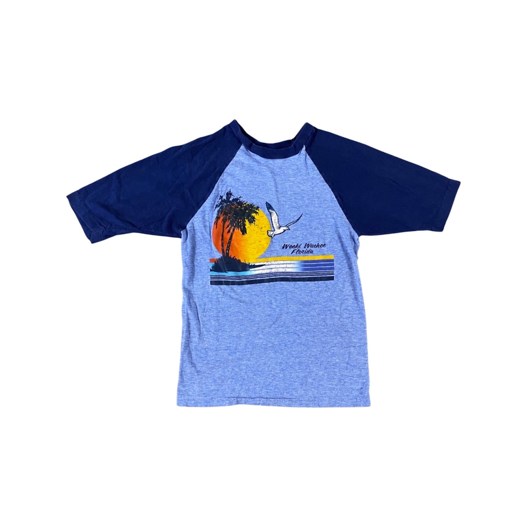 80s Ocean Sunset Island Scene Weeki Wachee FL Youth Kids T-shirt (YM ...