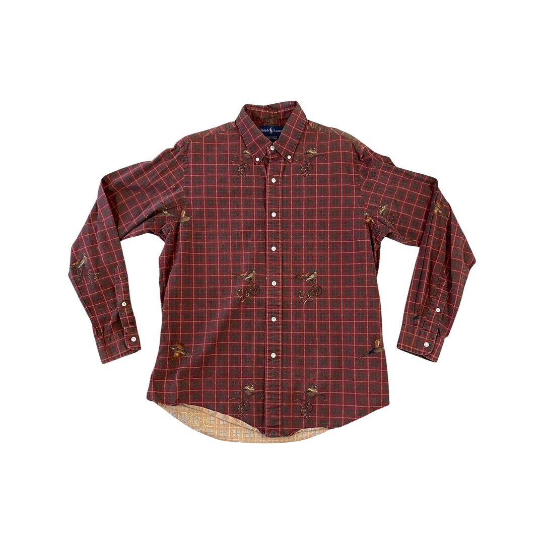 RARE Vintage Polo Ralph Lauren Pheasant Hunt Button Down Shirt L - Etsy