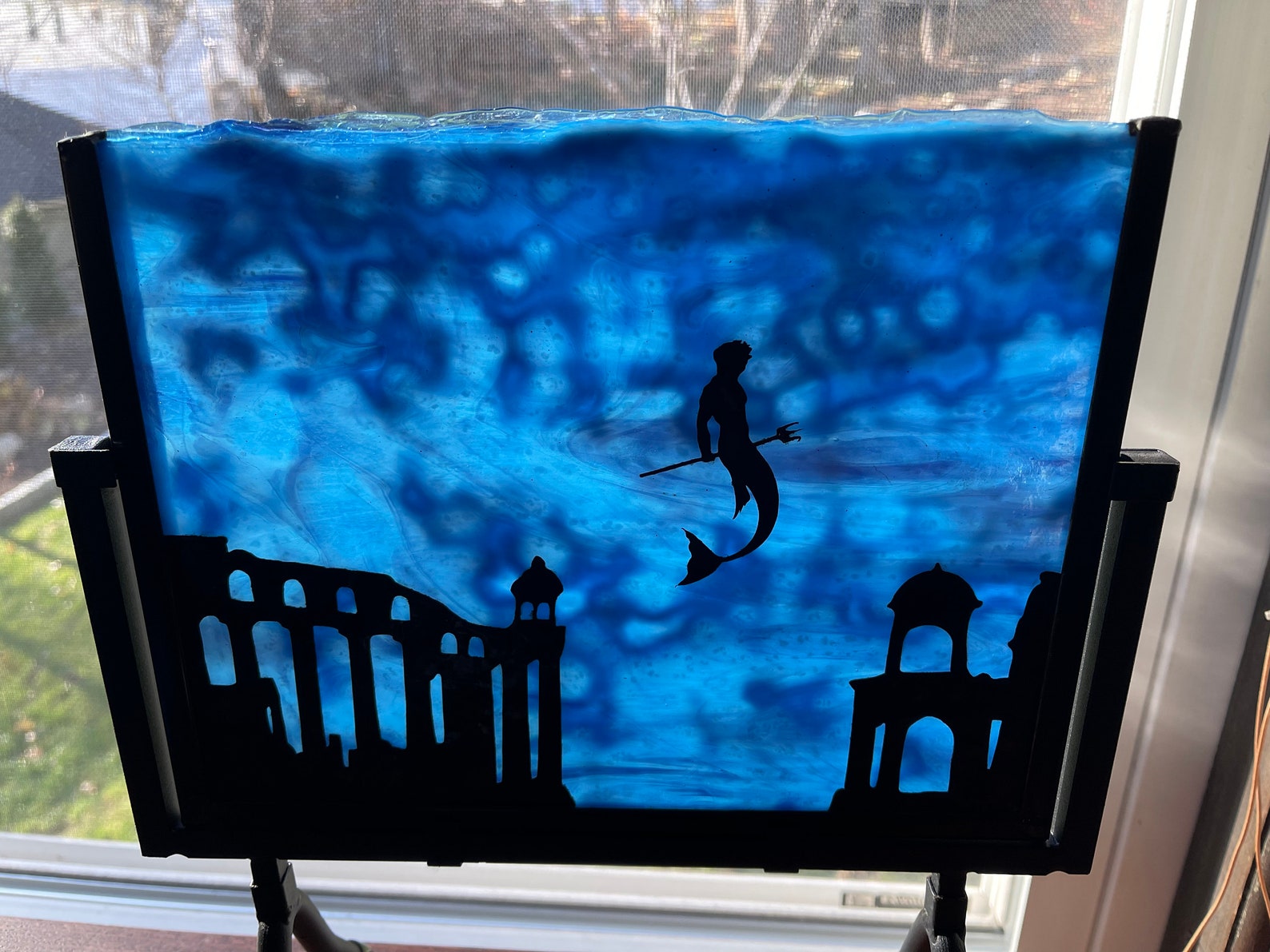 Merman Silhouette Panel Large - Etsy