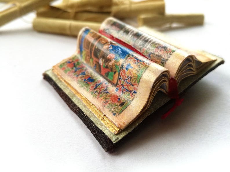 1 12 Scale Miniature Bible Miniature Open Book Tudor - Etsy UK