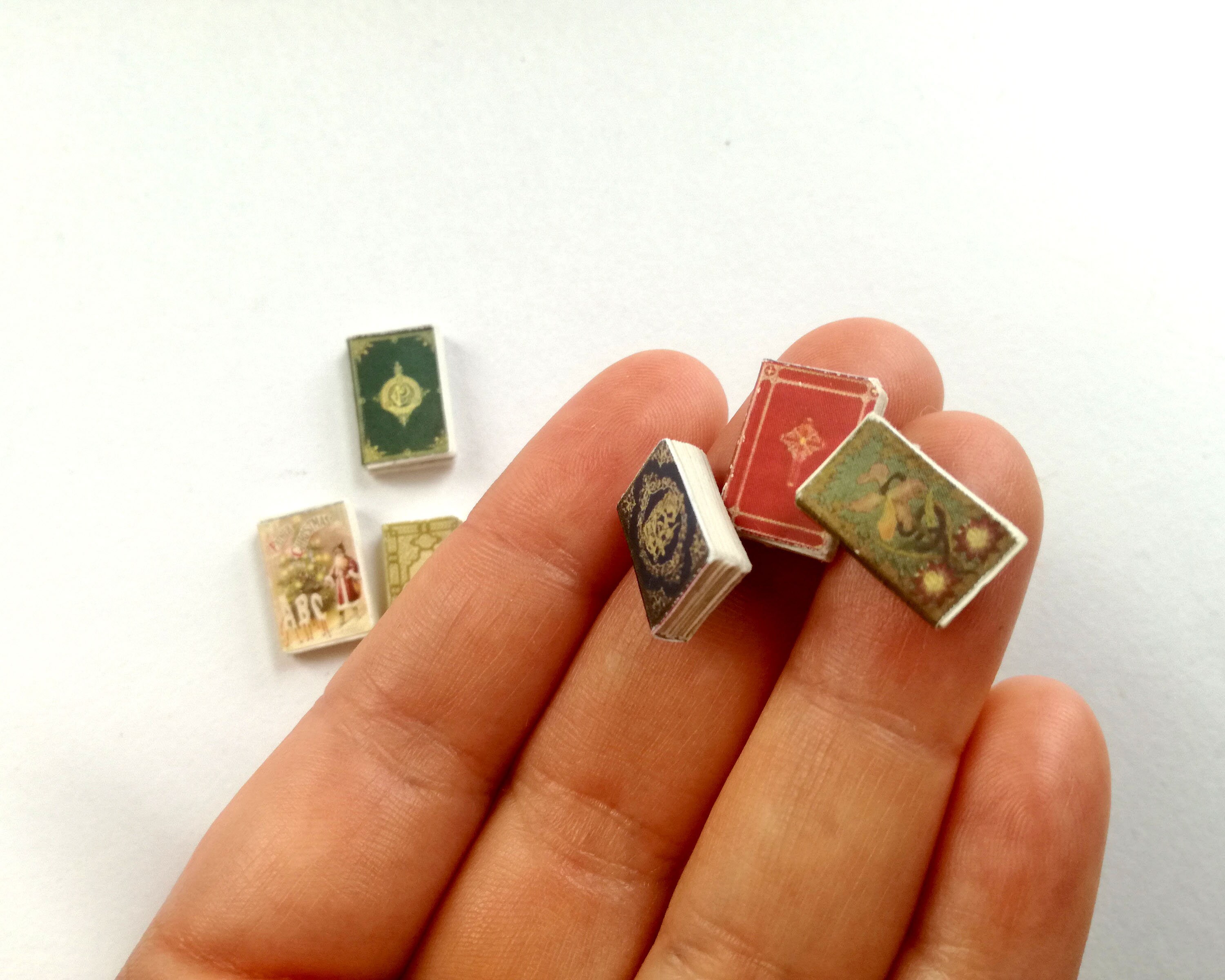 Miniature books dollhouse books tiny books one twelfth | Etsy