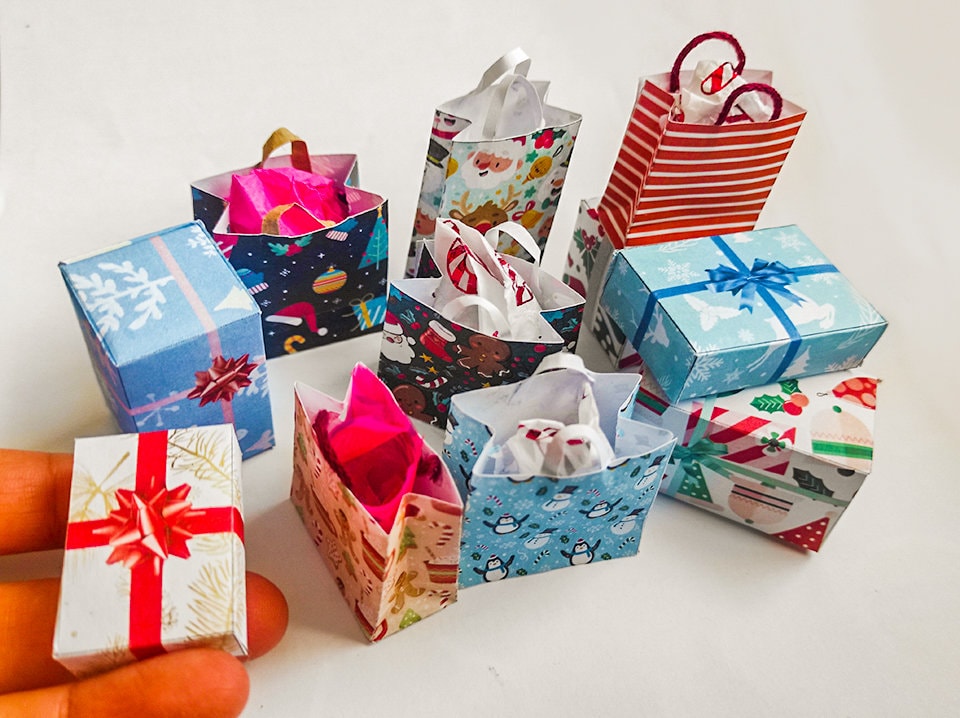 Christmas Miniature Printable Gift Boxes and Bags Instant - Etsy UK