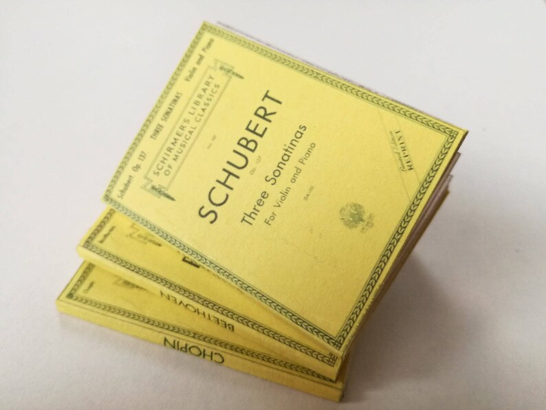 Miniature Music Book One Sixth Scale Schubert Playscale | Etsy
