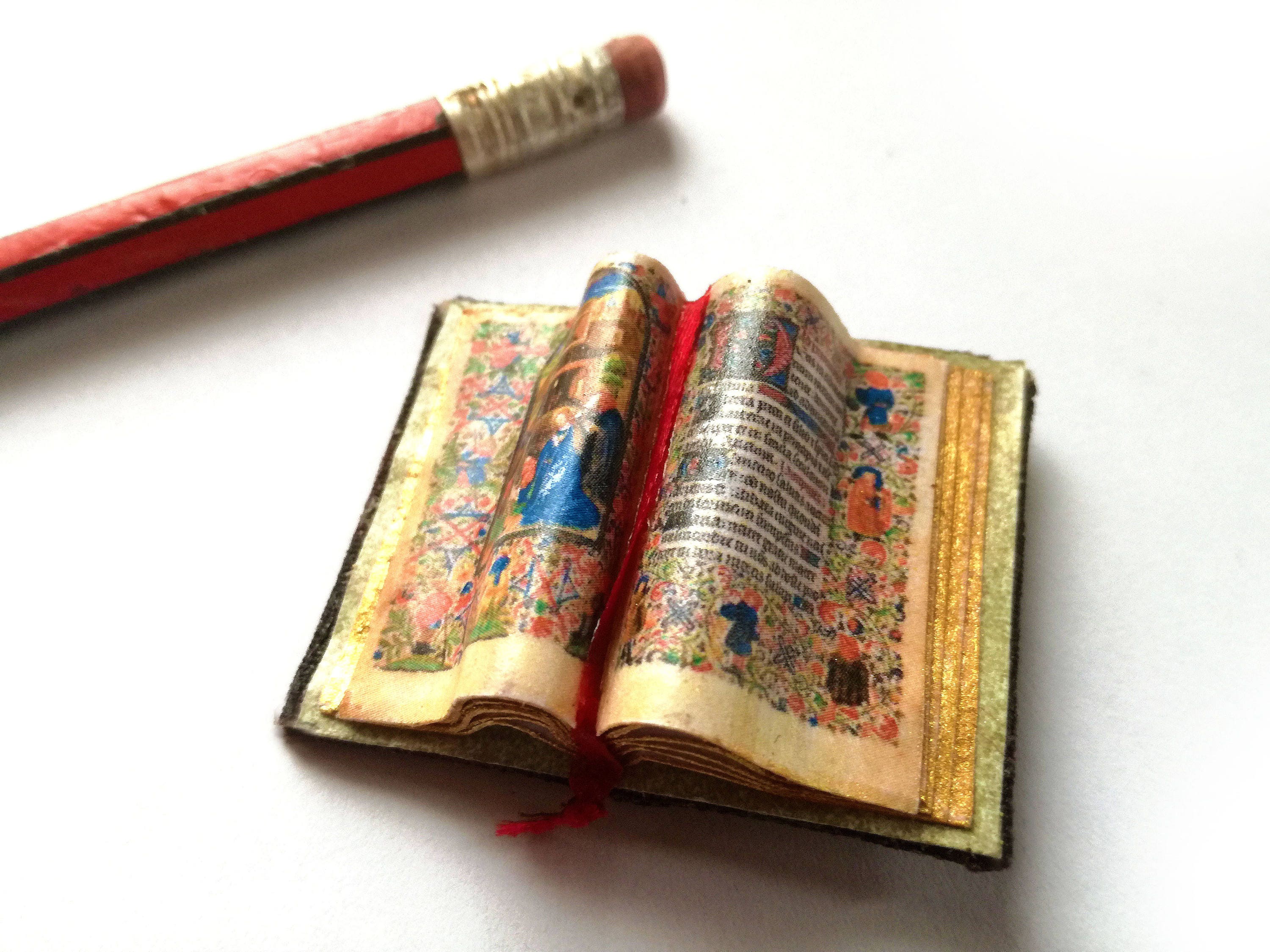 1 12 scale miniature Bible miniature open book tudor | Etsy