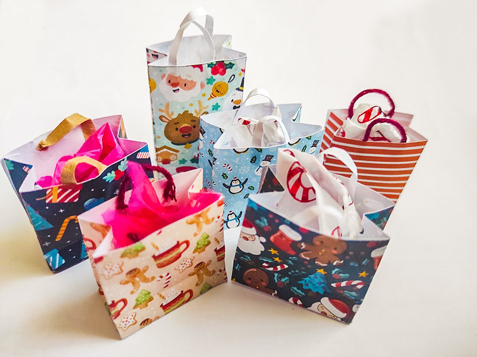 Christmas Miniature Printable Gift Boxes and Bags Instant - Etsy UK